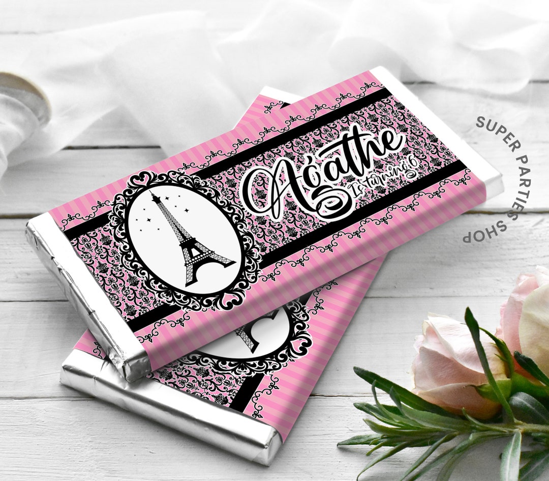 Paris Candy Bar Wrapper Printable, Paris Theme Decor, Paris Themed ...