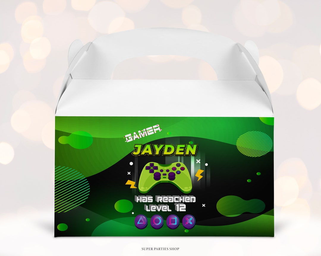 Gamer Gable Box Label Printable Custom Thank Tag Gamer - Etsy