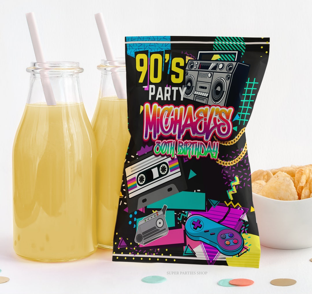 90s Printable Chip Bags Snack Bag Throwback Retro Love the - Etsy