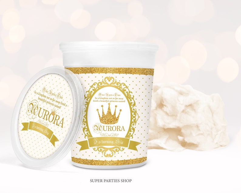 Princess Cotton Candy Labels Printable Princess Baby Shower - Etsy