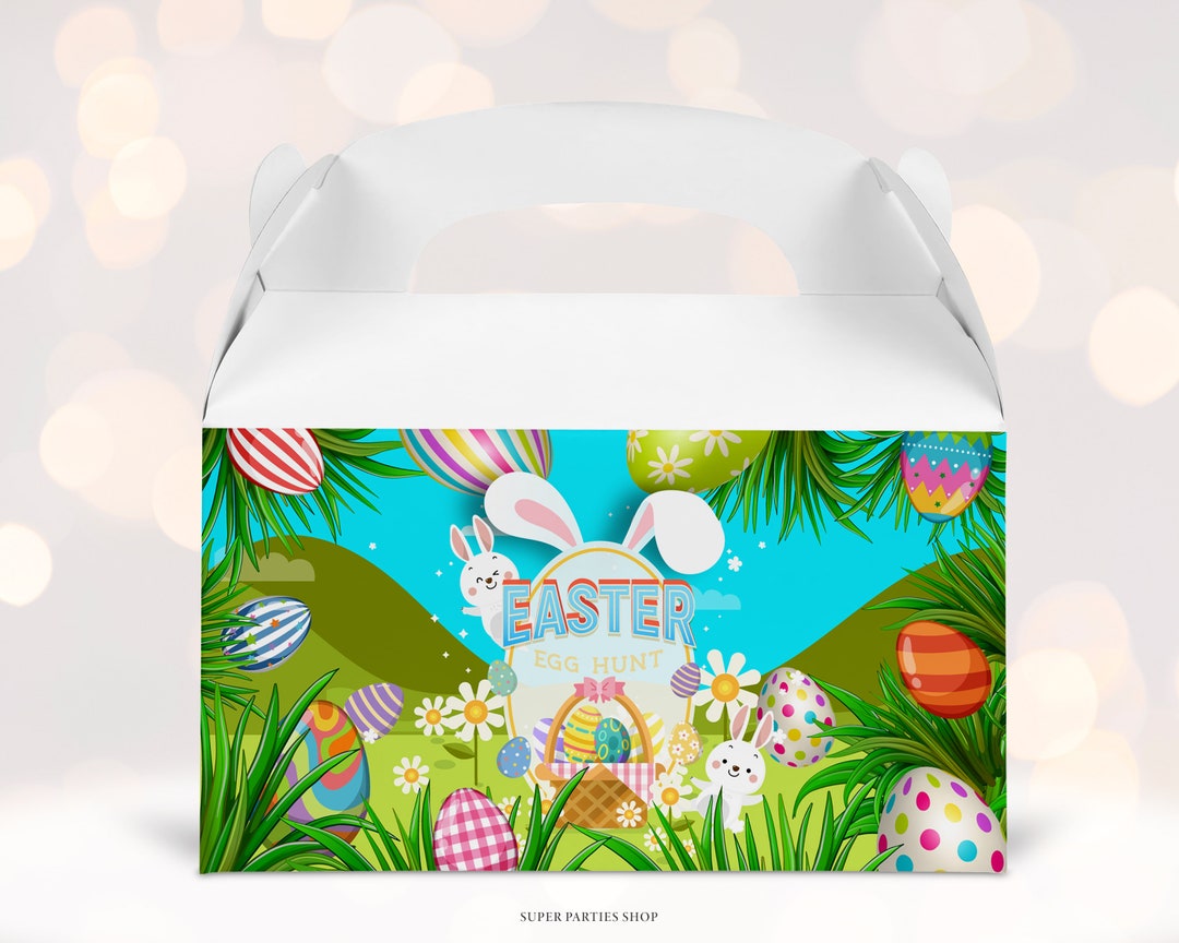 Easter Gable Box Label Digital Download Printable Template,craft Box, Basket Easter Sunday ,egg ...
