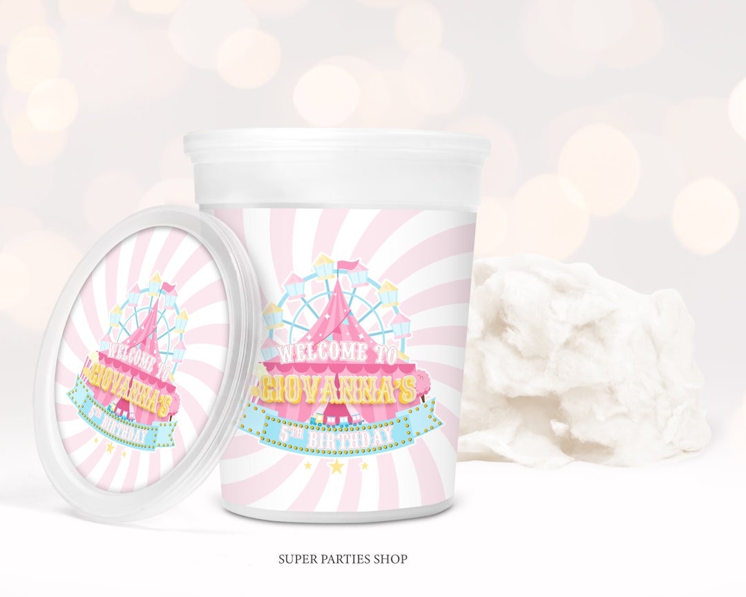 Circus Cotton Candy Label Printable, Circus Cotton Tube Label, Circus ...
