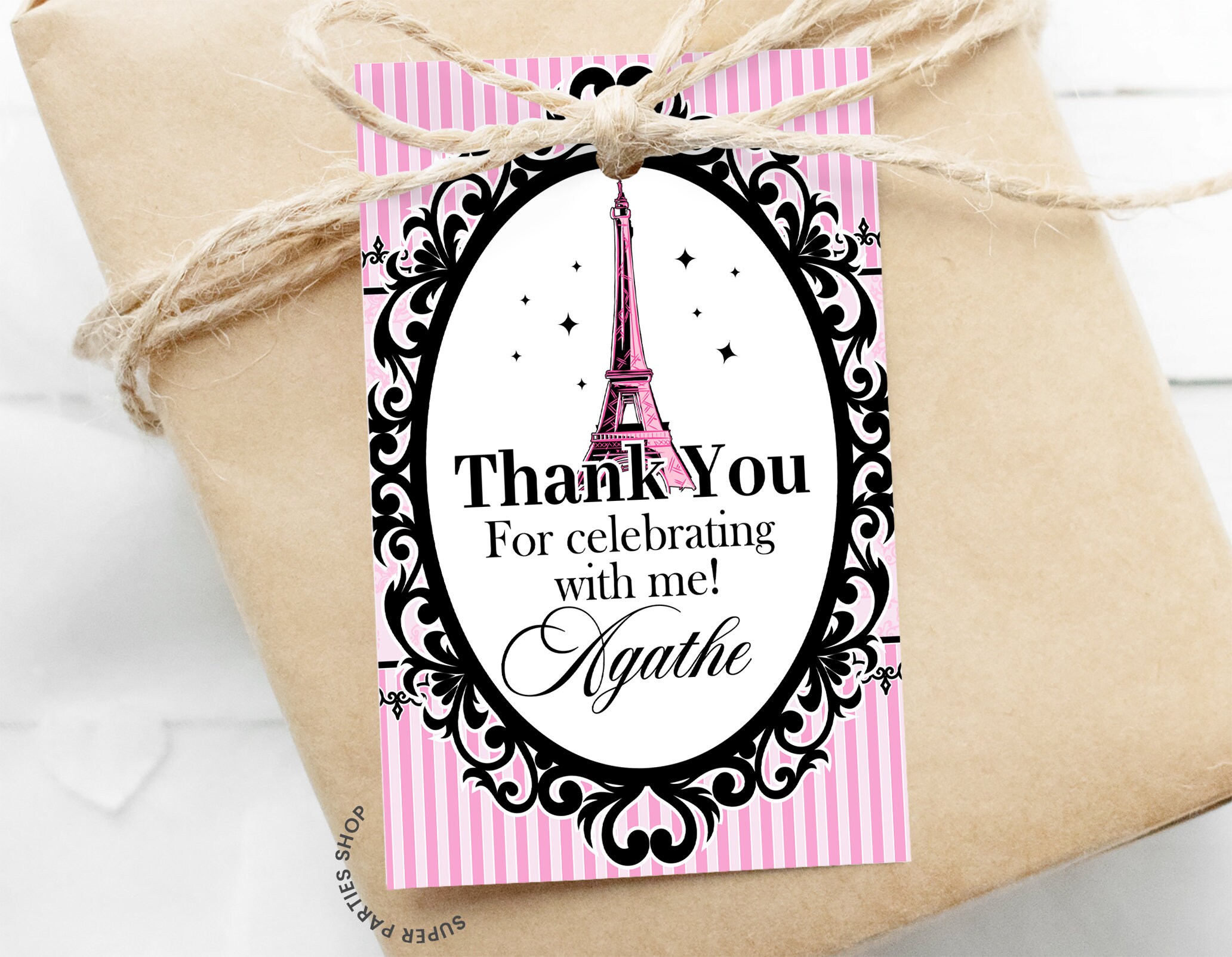 Paris Favor Tag Label Printable Paris Theme Decor Paris | Etsy