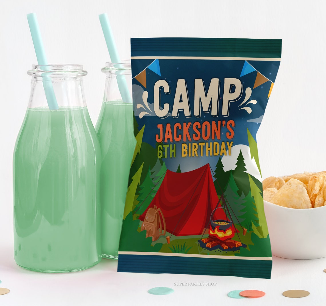 Camping Party Bundle Kit Printable Party Items Camp Party | Etsy