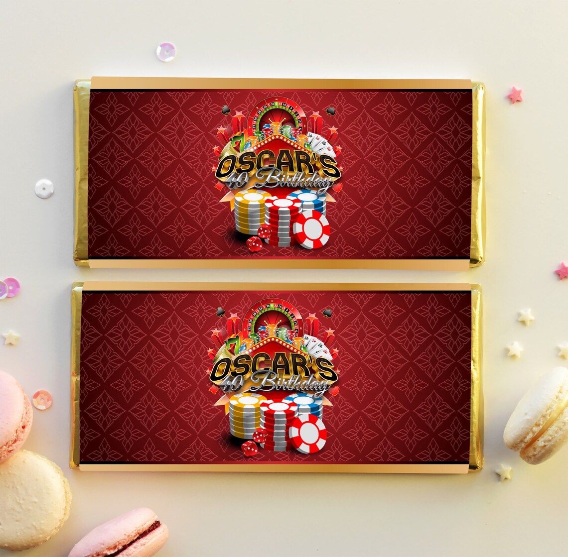 CASINO Bundle Kit Printable Casino potato wrapper Las Vegas | Etsy