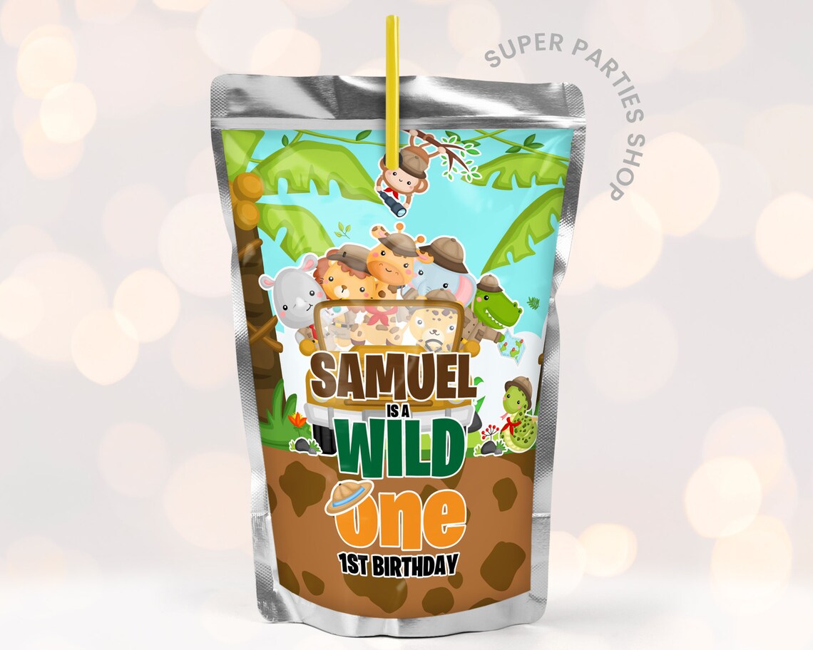 Jungle Caprisun Juice Printable Wild One Wild Two Label - Etsy