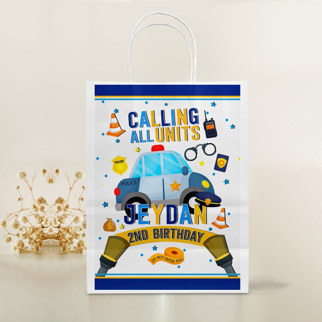 Police Candy Bag Printable Police Birthday Snack Bag Police Officer ...