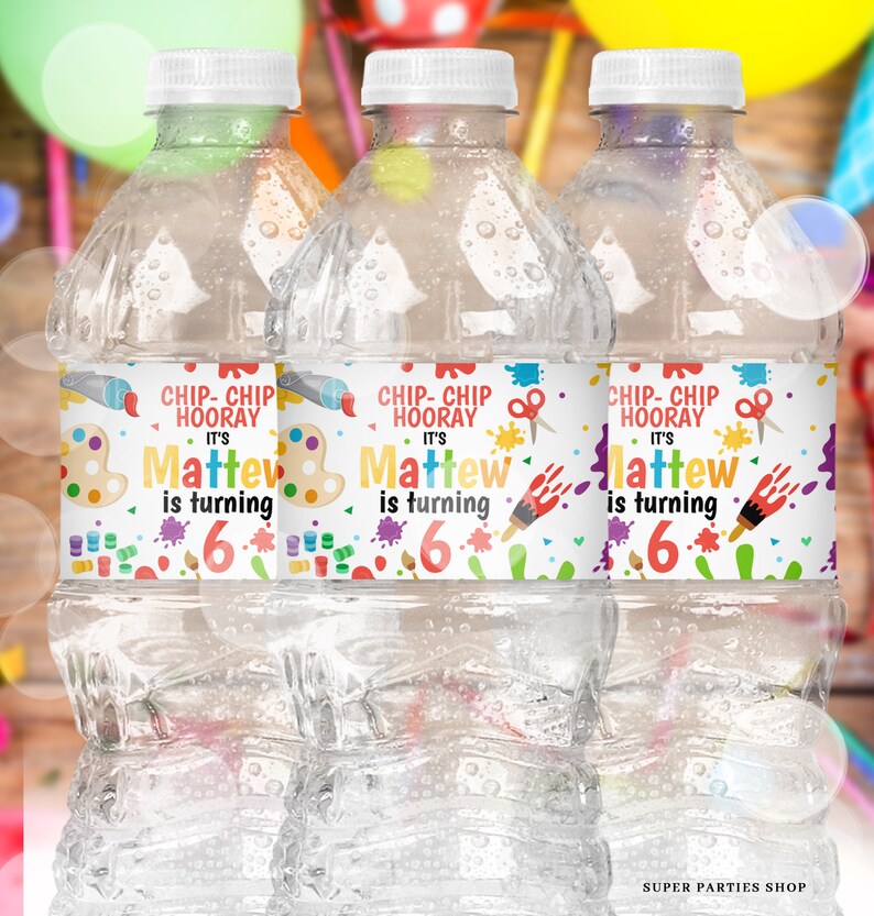 Art Party Kit Printable paint Snack Treatart Bundle - Etsy