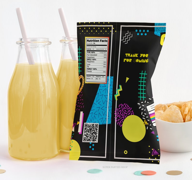 90s Printable Chip Bags Snack Bag Throwback Retro Love the - Etsy
