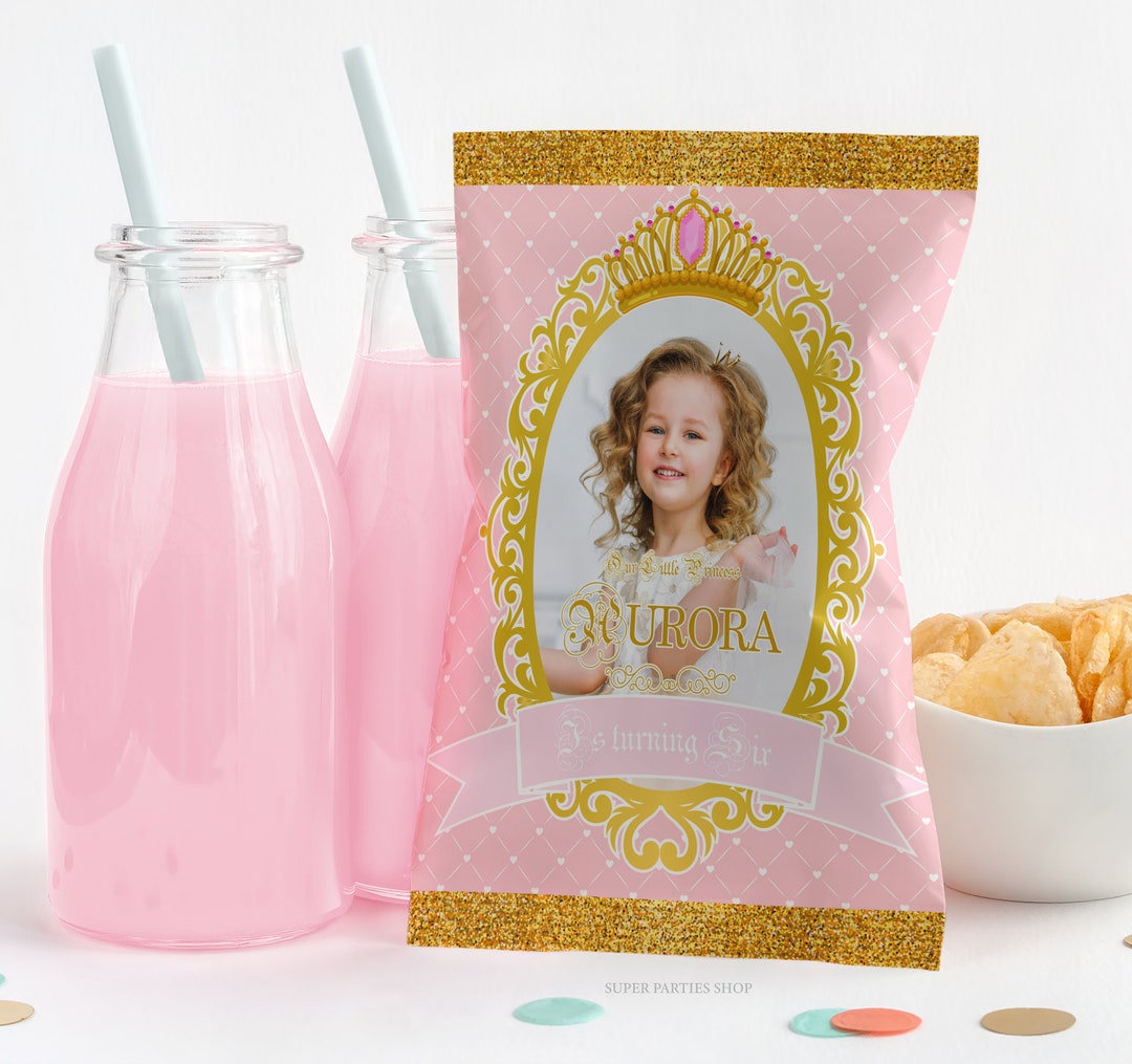 Princess Chip Bags Printable, Snack Treat , Castle Magical Birthday ...