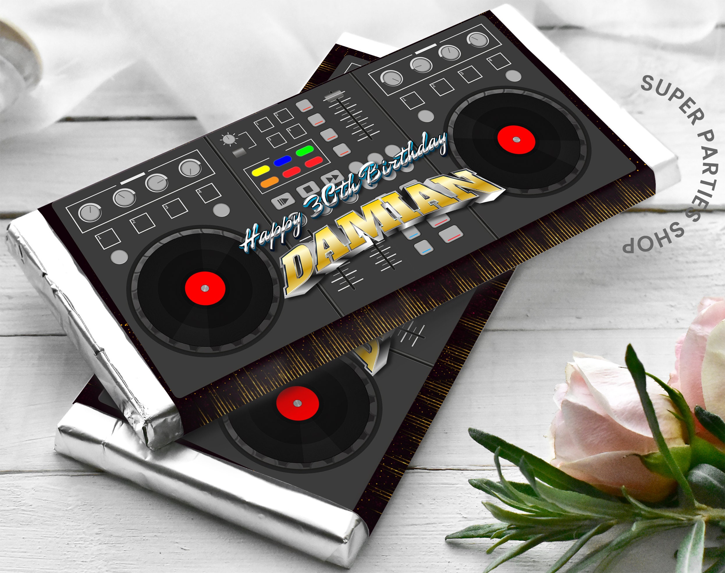 90s Printable Candy Bar Wrapper 1.55 Oz, Dj Mixer, PRINTABLE, Throwback ...