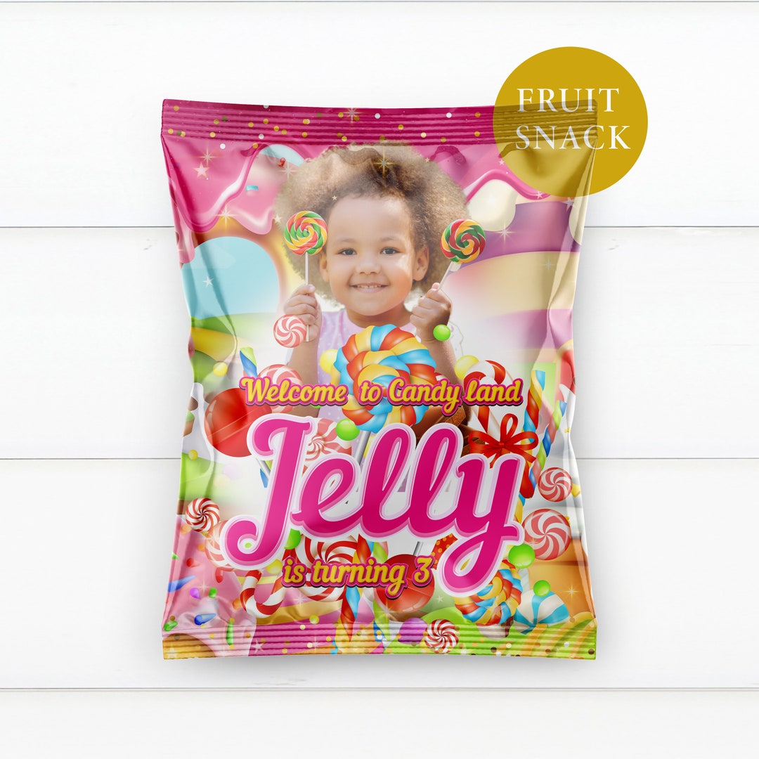 Sweet Fruit Snack Bag Wrapper, Sweet Party Favors, Sweet Snack Bag ...
