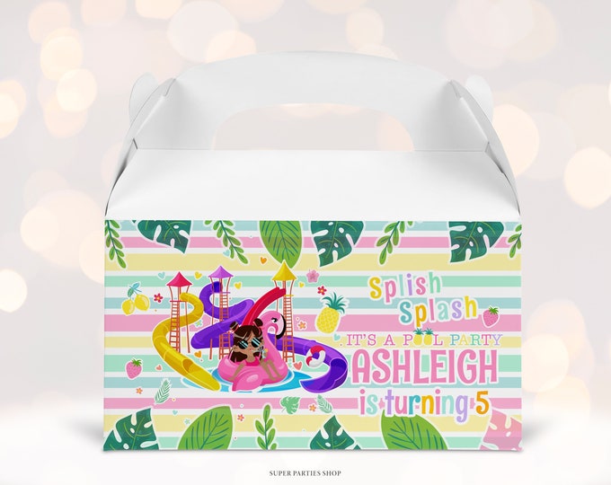 Make a Splash Pool Party Party Mini Favor Boxes Summer Swimming Party ...