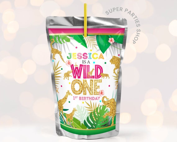 Jungle Caprisun Juice Printable Wild one Wild two Label | Etsy