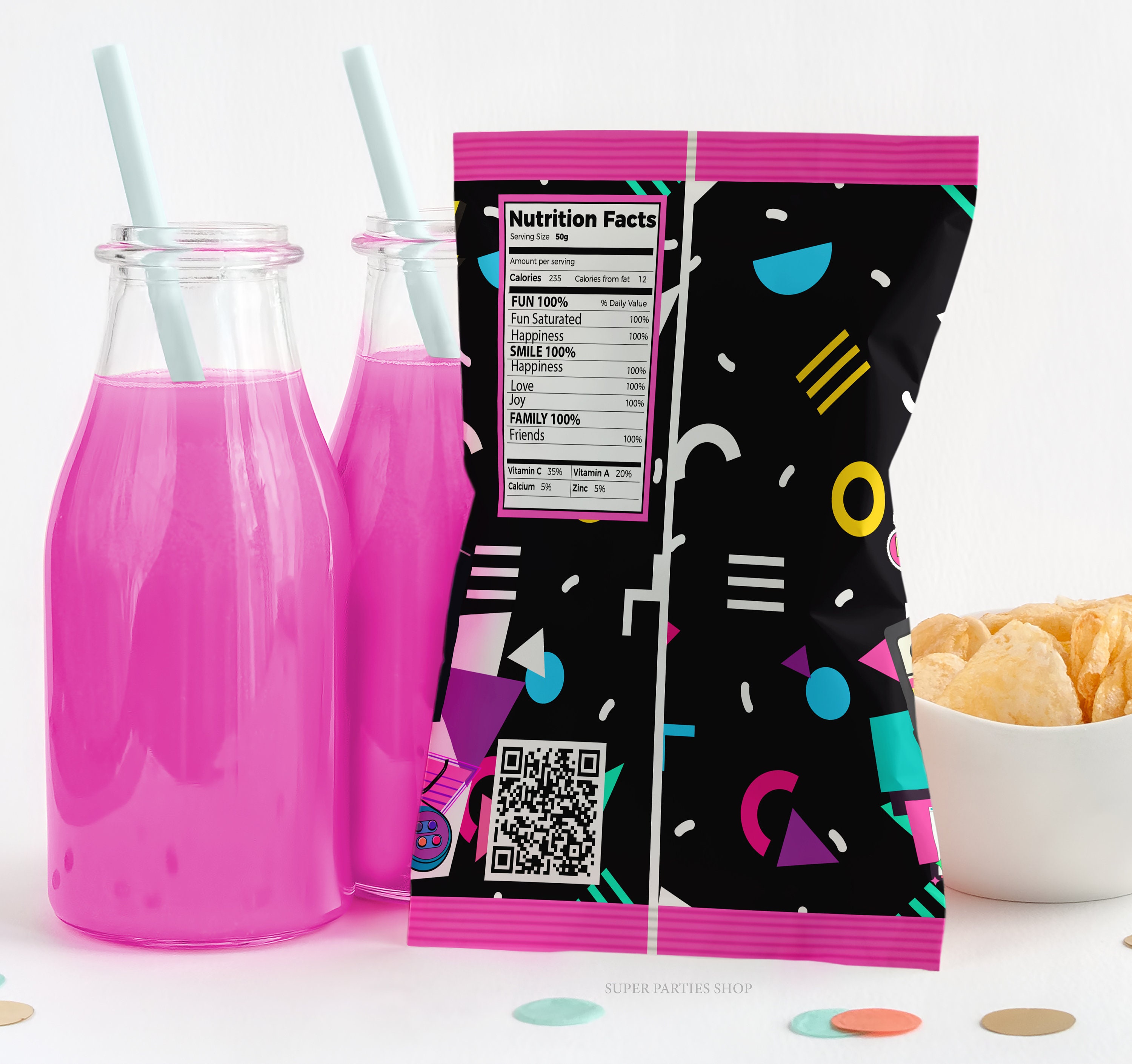 90s Printable Chip Bags Snack Bag Throwback Retro Love the - Etsy