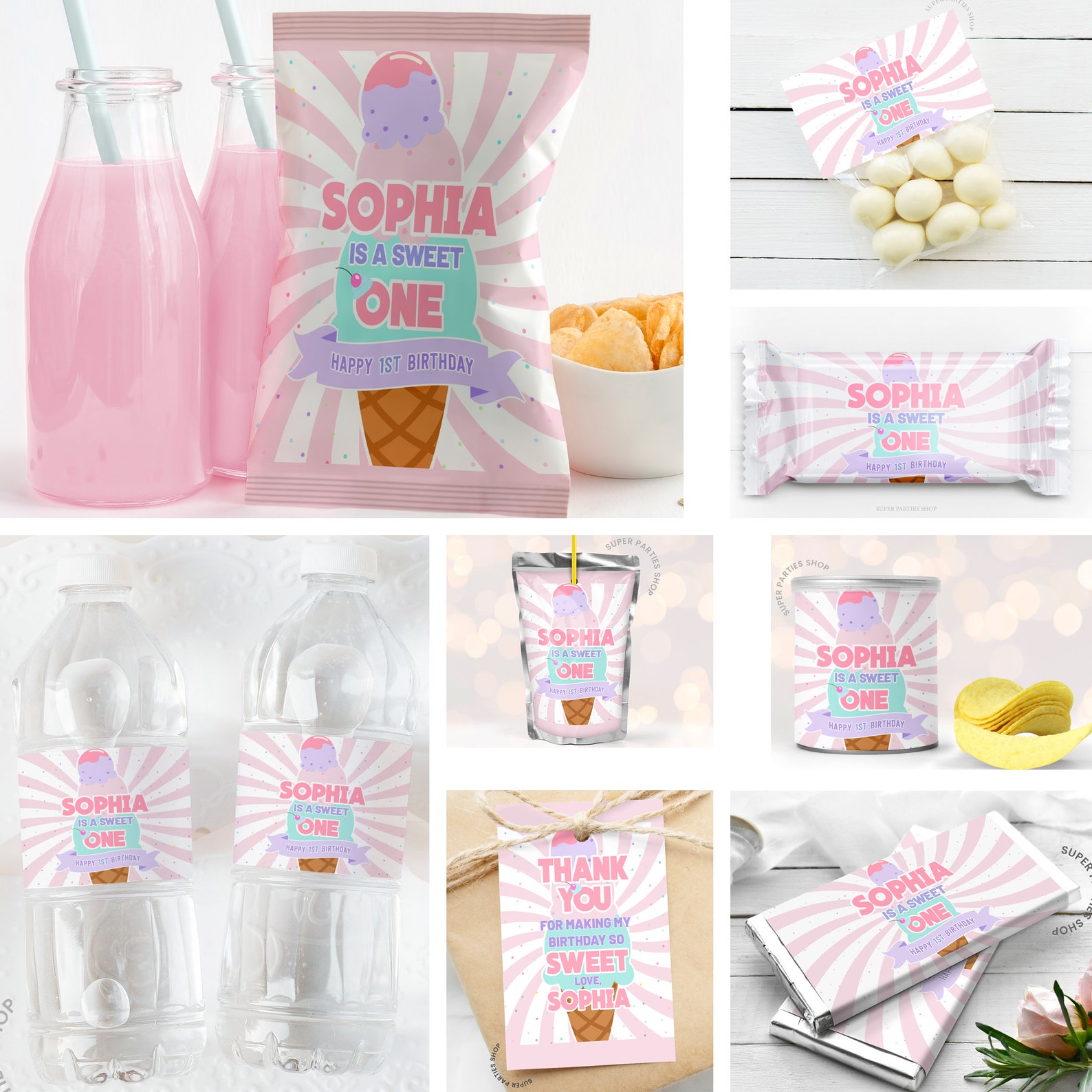 Ice Cream Bundle PRINTABLE Kit Ice Cream Decoration Ice | Etsy