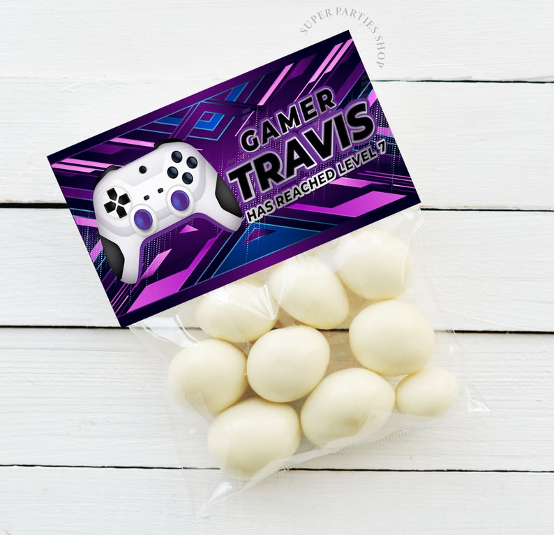 Gamer Candy Bag Topper Label Printable Custom Thank Tag Gamer - Etsy