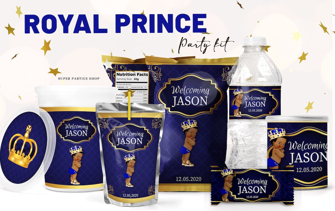Royal Prince Party Bundle Kit Printable,royal Prince ,prince Chip Bag ...