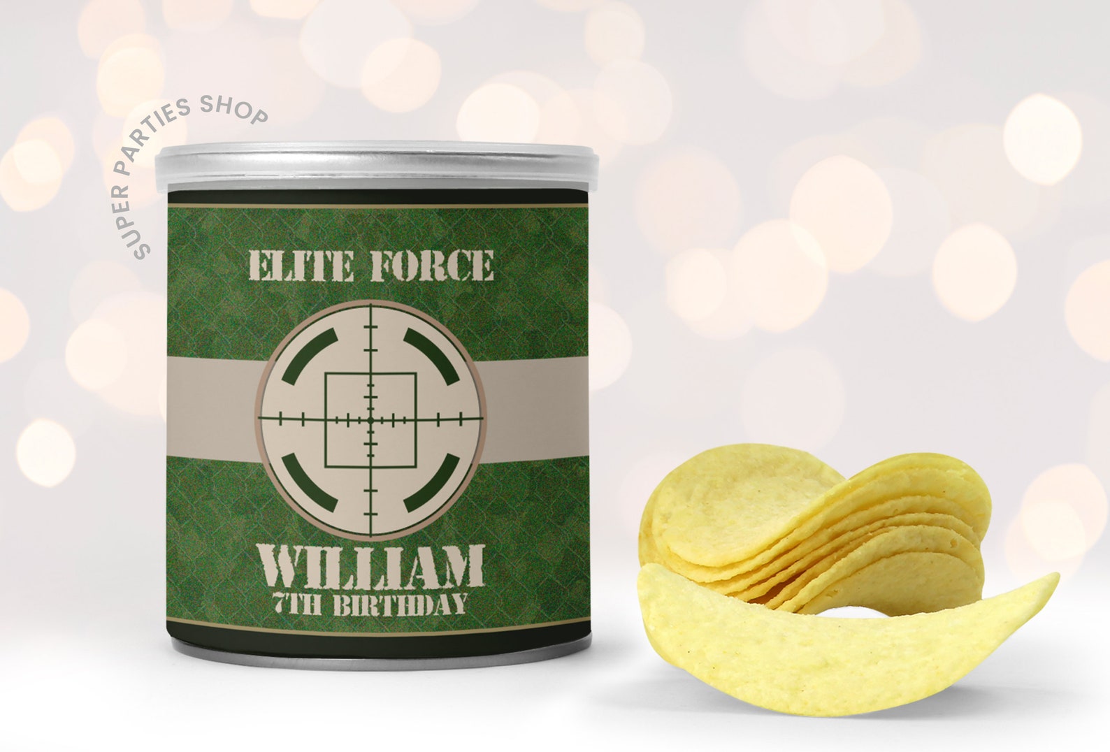 Camouflage Chip Tube Label Printable, Basic Training, Camouflage Favor ...