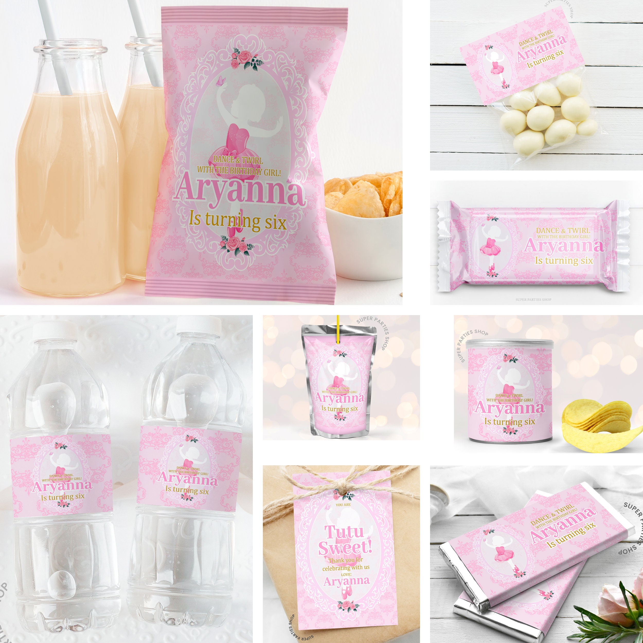 Ballerina Bundle Printable Ballerina Birthday Party - Etsy