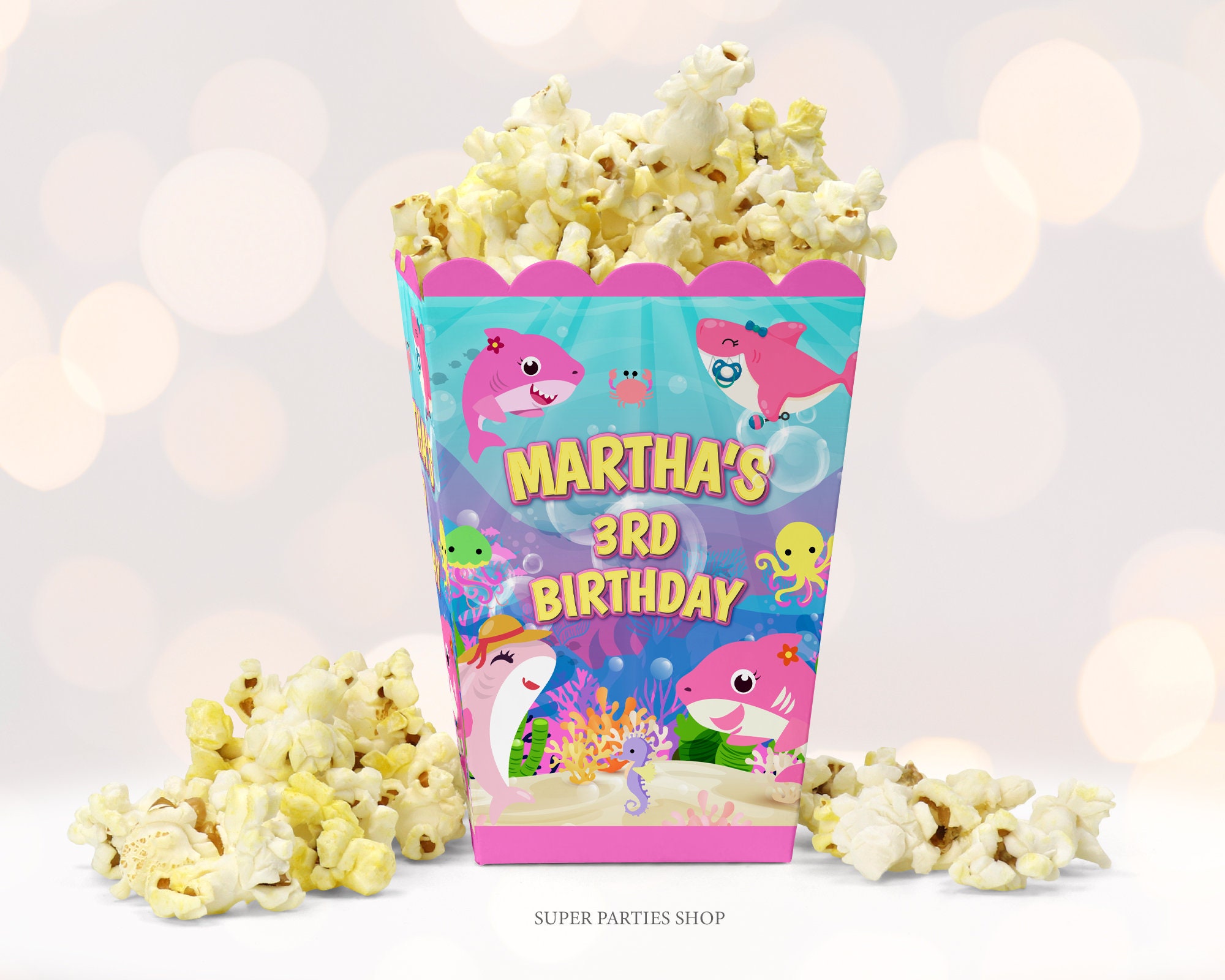 Party Décor Paper & Party Supplies Shark Party Supplies DIGITAL Shark ...