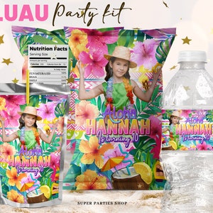 Luau Bundle Kit Printable, Aloha Favors, Tropical Party Favor,hawaiian ...