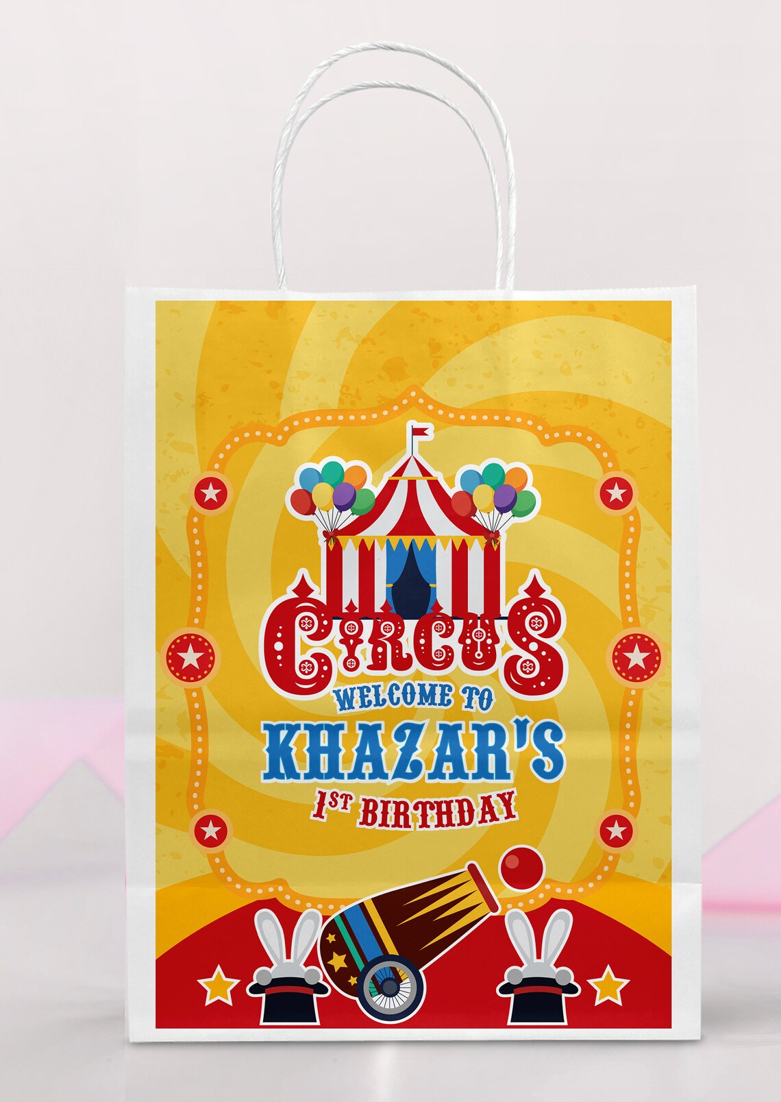 Circus Gift Bags Label Printable Circus Tent Favor Bag - Etsy