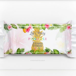 Aloha Pineapple Bundle Printable Kit, Pineapple Favor Decor, Pineapple ...