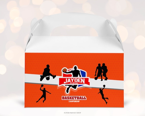 Basketball Gable Box Label PRINTABLE Treat Boxbasketball | Etsy