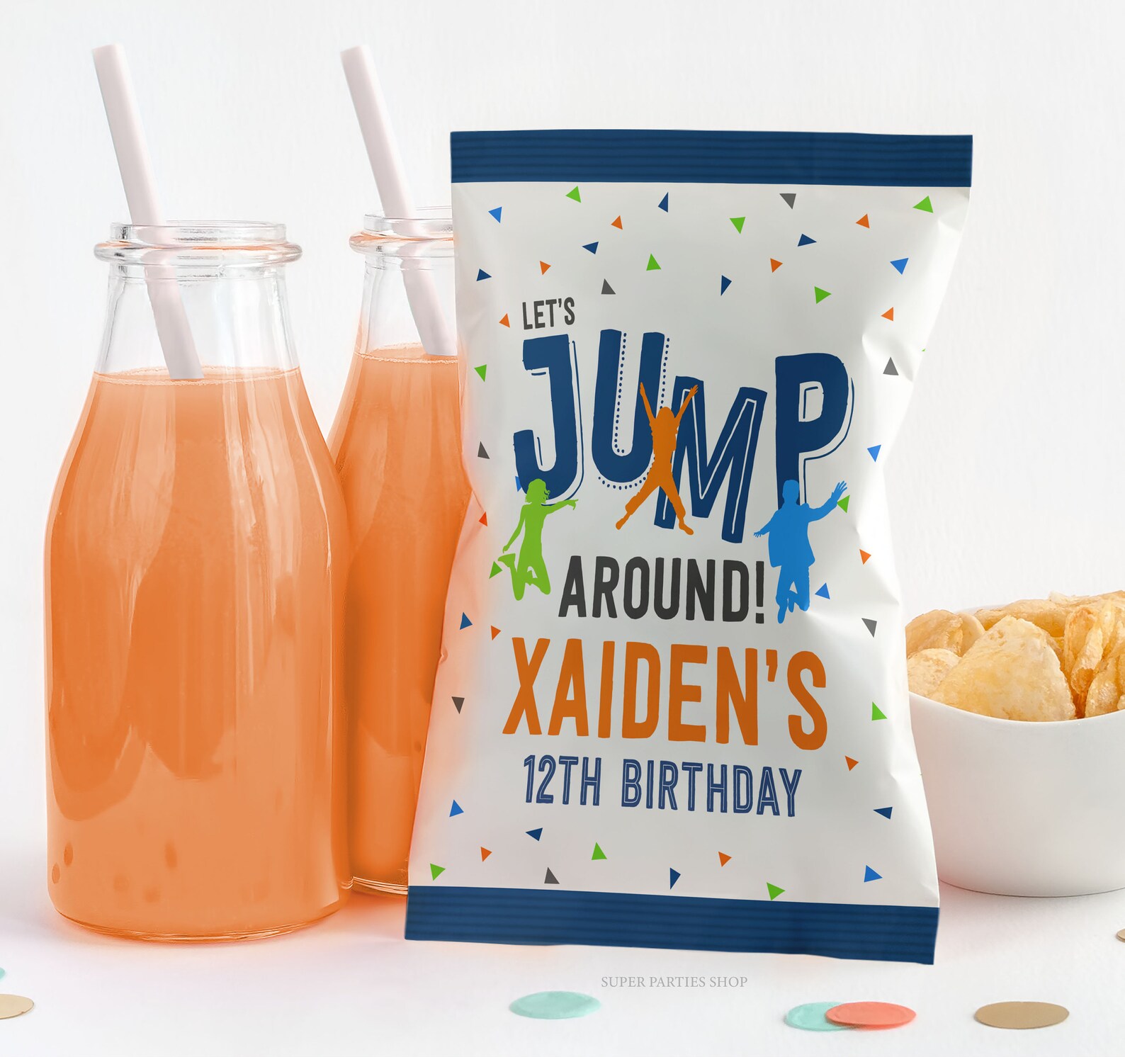 Bounce House Bundle Printable Air Jump Chip Bag Custom Chip - Etsy