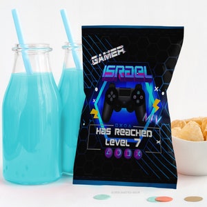 Gamer Chips Bags Printable Custom Chip Bags Gamer Birthday | Etsy
