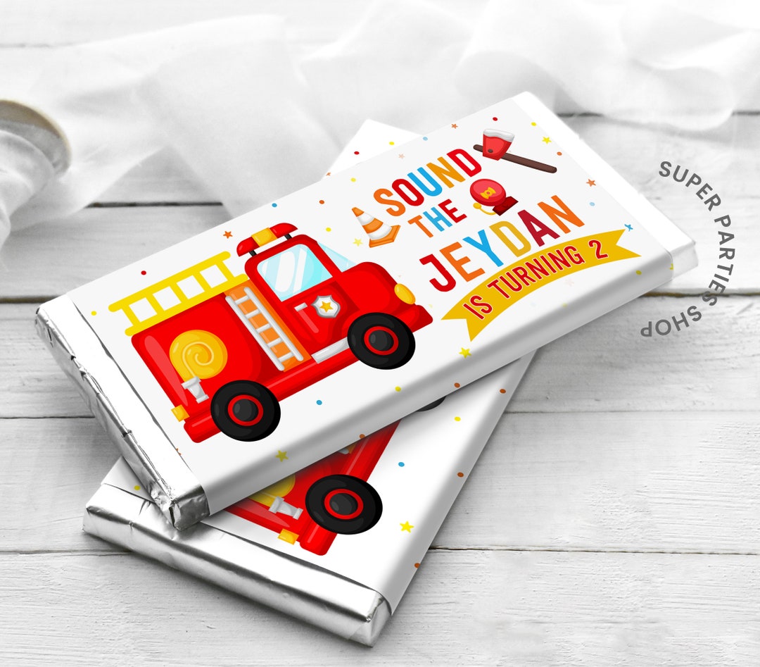 Fireman Candy Bar 1.55 Oz Printable Firetruck Potatoes - Etsy