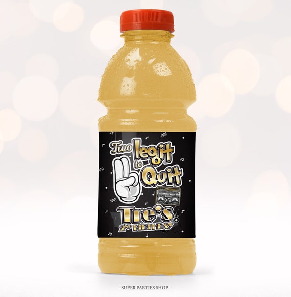 Two Legit to Quit Sport Bottle Labels Two Legit to Quit Party - Etsy