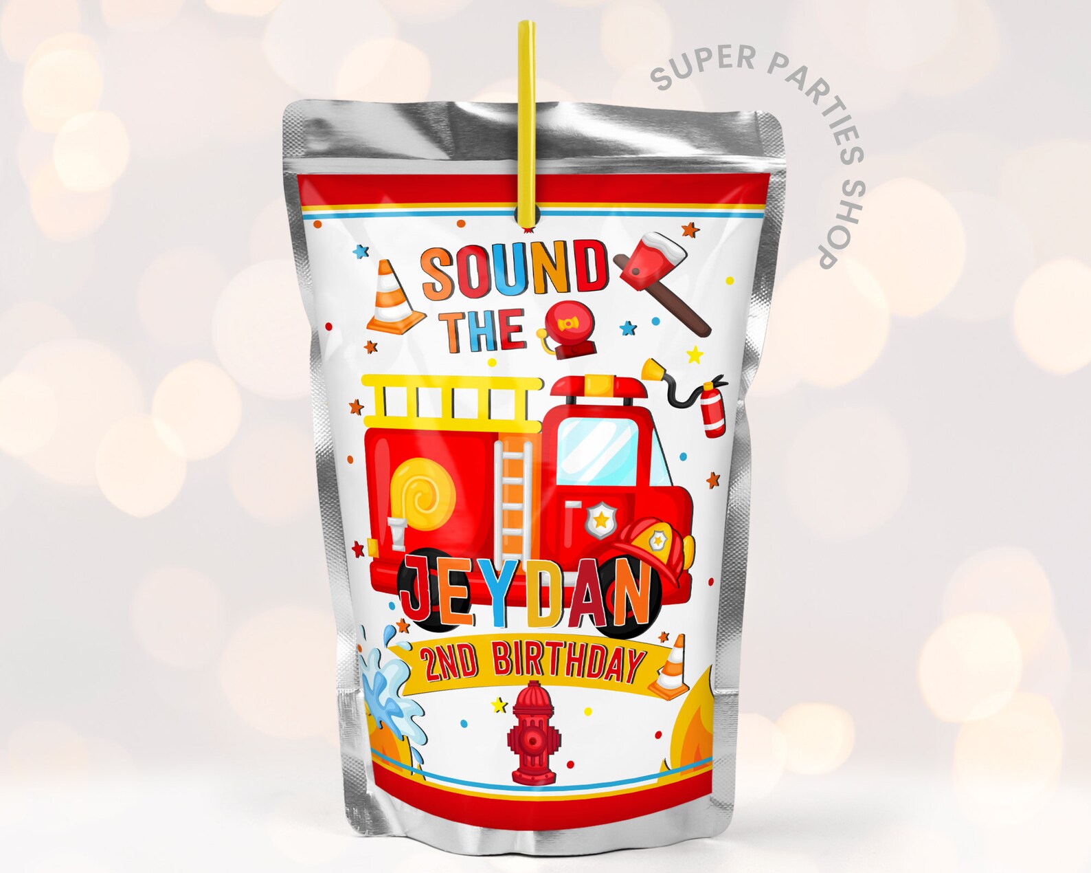 Firefighter Bundle Party Kit Printable Firetruck Potatoes | Etsy