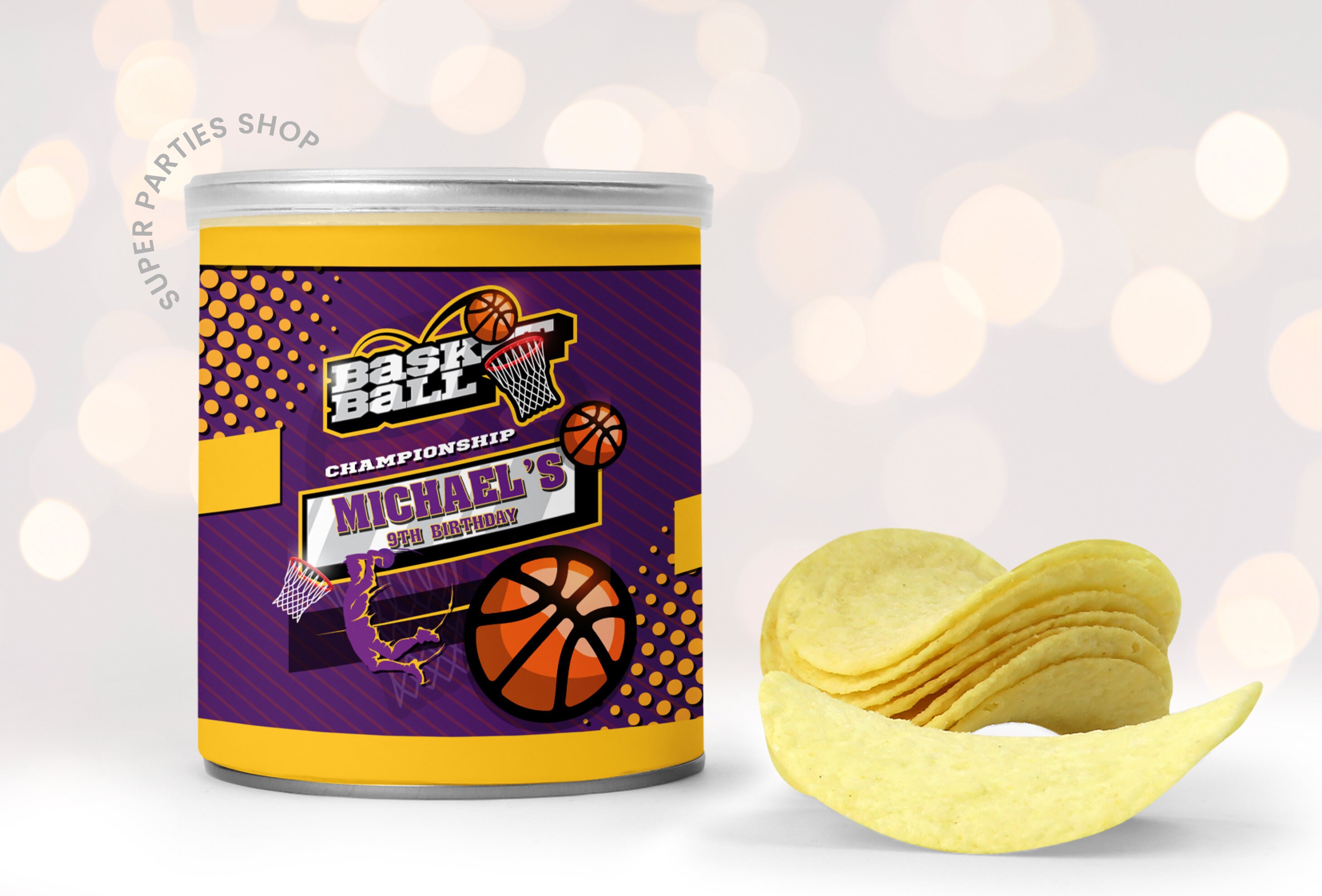Basketball Chip Tube Sport Party Potatoes Chips Tube | Etsy