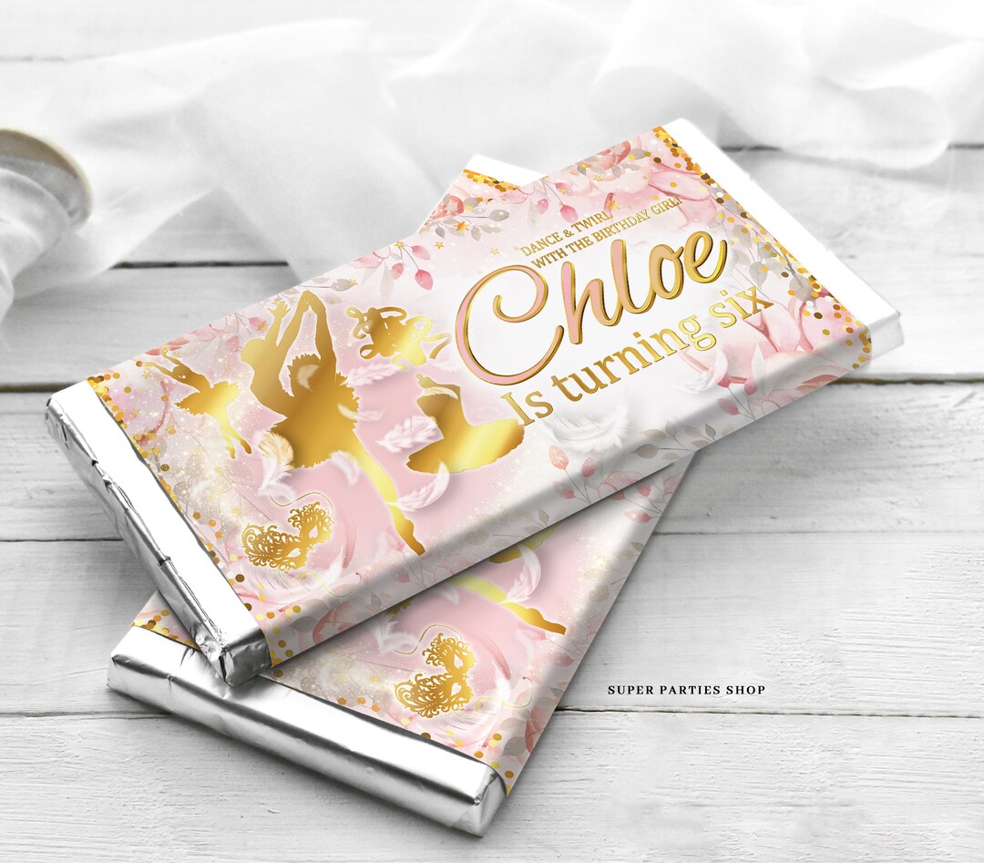 Ballerina Candy Bar 1.55 Ballerina Birthday Party - Etsy