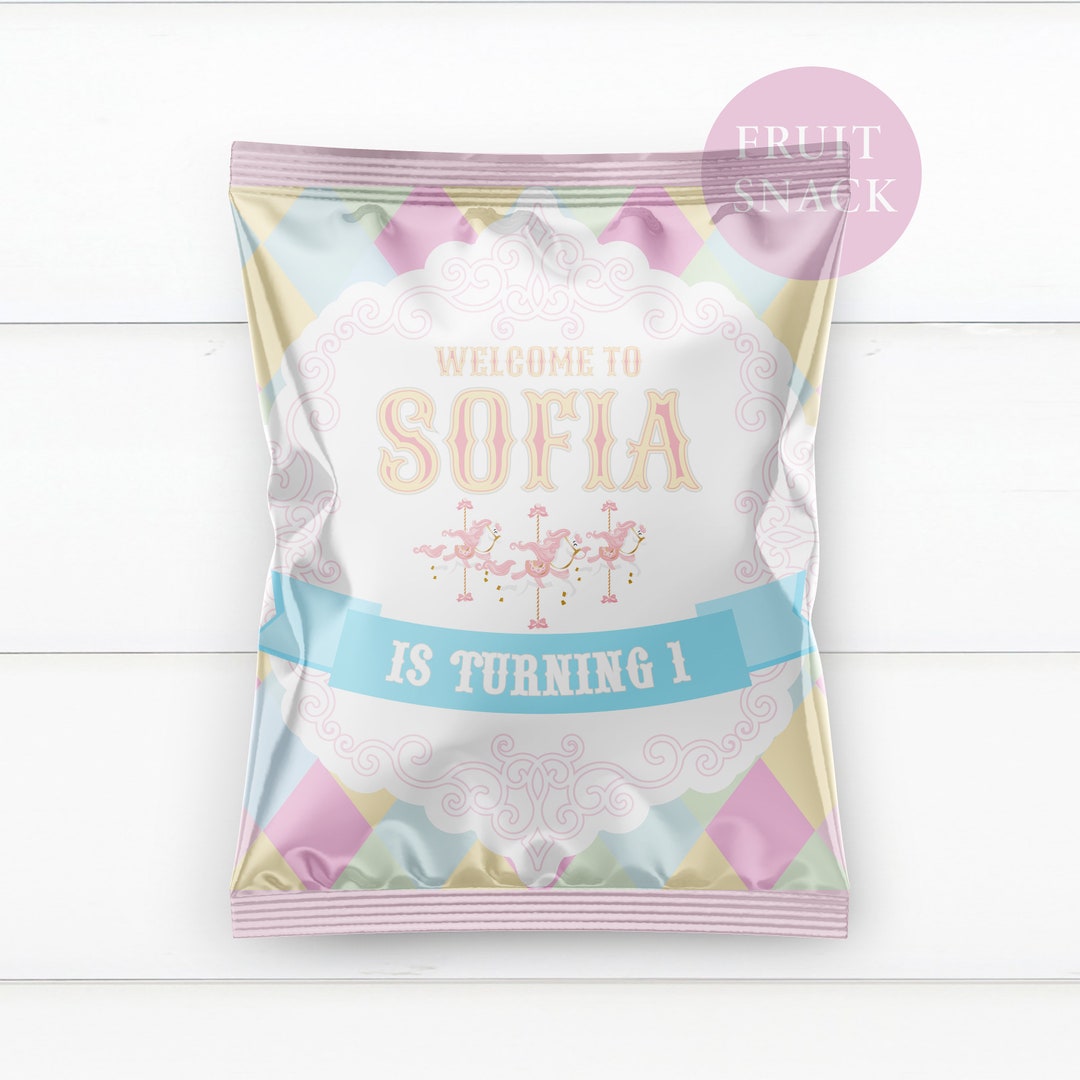 Carousel Fruit Snack PRINTABLE, Merry Go Round,circus Carnival Potatoes ...