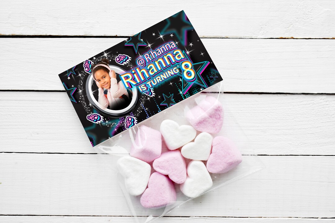 Music CANDY BAG TOPPER Printable, Music Decoration Music Favor Bag ...