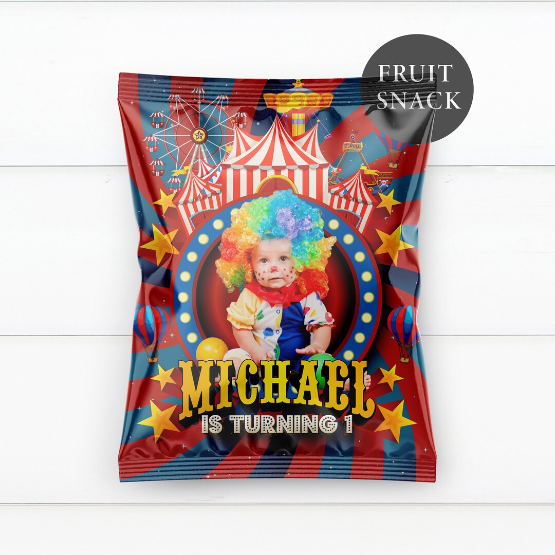 Circus Party Printable Fruit Snack, Circus Tent Birthday Party Snack ...