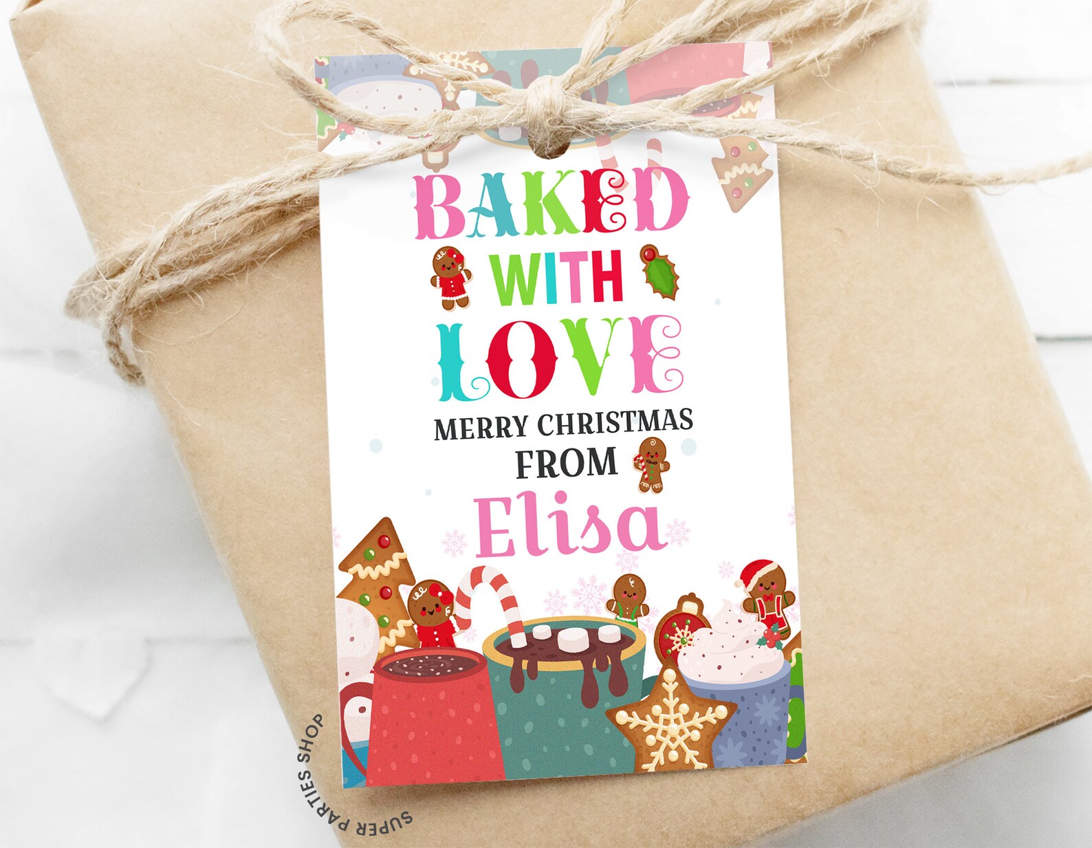 Gift Labels Merry Christmas Printable Santa Claus Label Made | Etsy