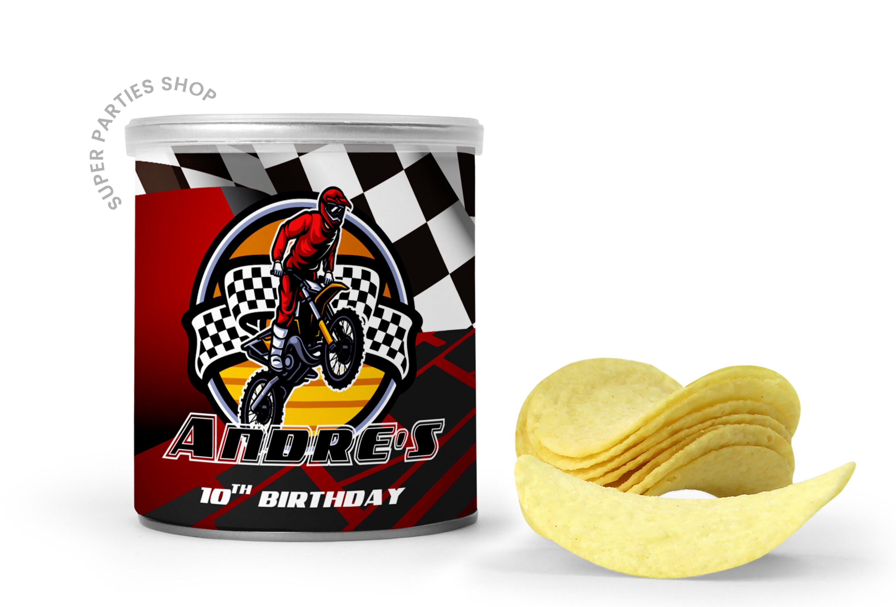 Motocross Potatoes Chip Labels Printable Snack Treat | Etsy