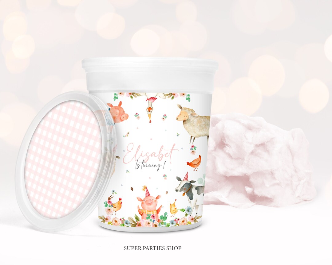 Farm Cotton Candy Tube Printable Wrapper , Farm Snack Tube, Editable ...