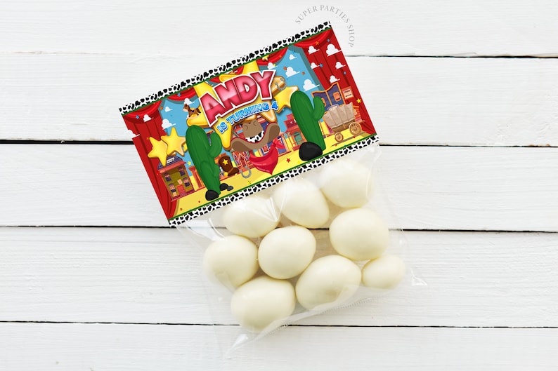 Cowboy Candy Bag Topper Label PRINTABLE Label Favor Cowboy | Etsy