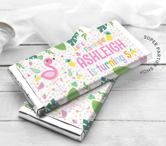 Flaming Candy Bar Label Printable Snack Treat Flamingo - Etsy