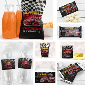 Race Cars Party Kit Bundle Printable, Snack Treat, Roadster Birthday ...
