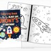 Space Coloring Book Printable Astronaut Birthday Gift | Etsy