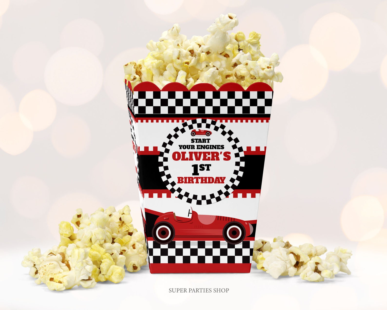 Race Cars Popcorn Box Printable Snack Treat Roadster - Etsy