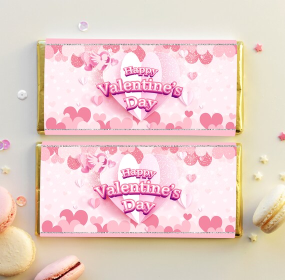 Valentine's Day Candy Bar 1.55oz Wrapper Printable Snack | Etsy
