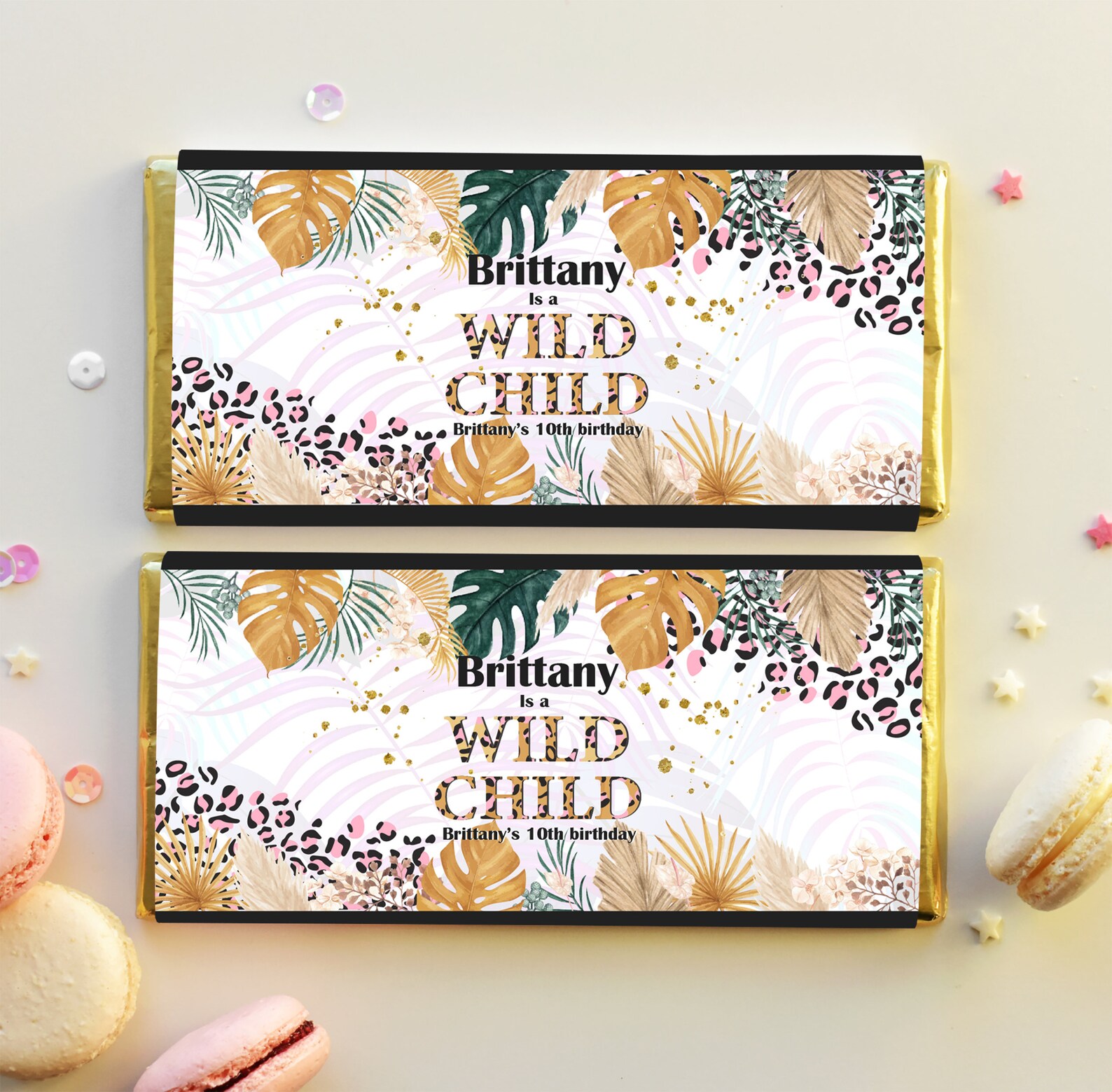 Jungle Candy Bar Wrapper 1.55oz Printable Wild Child Theme - Etsy
