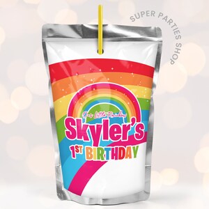 Rainbow Party Bundle Kit Printable, Snack Treat , Rainbow Magical ...